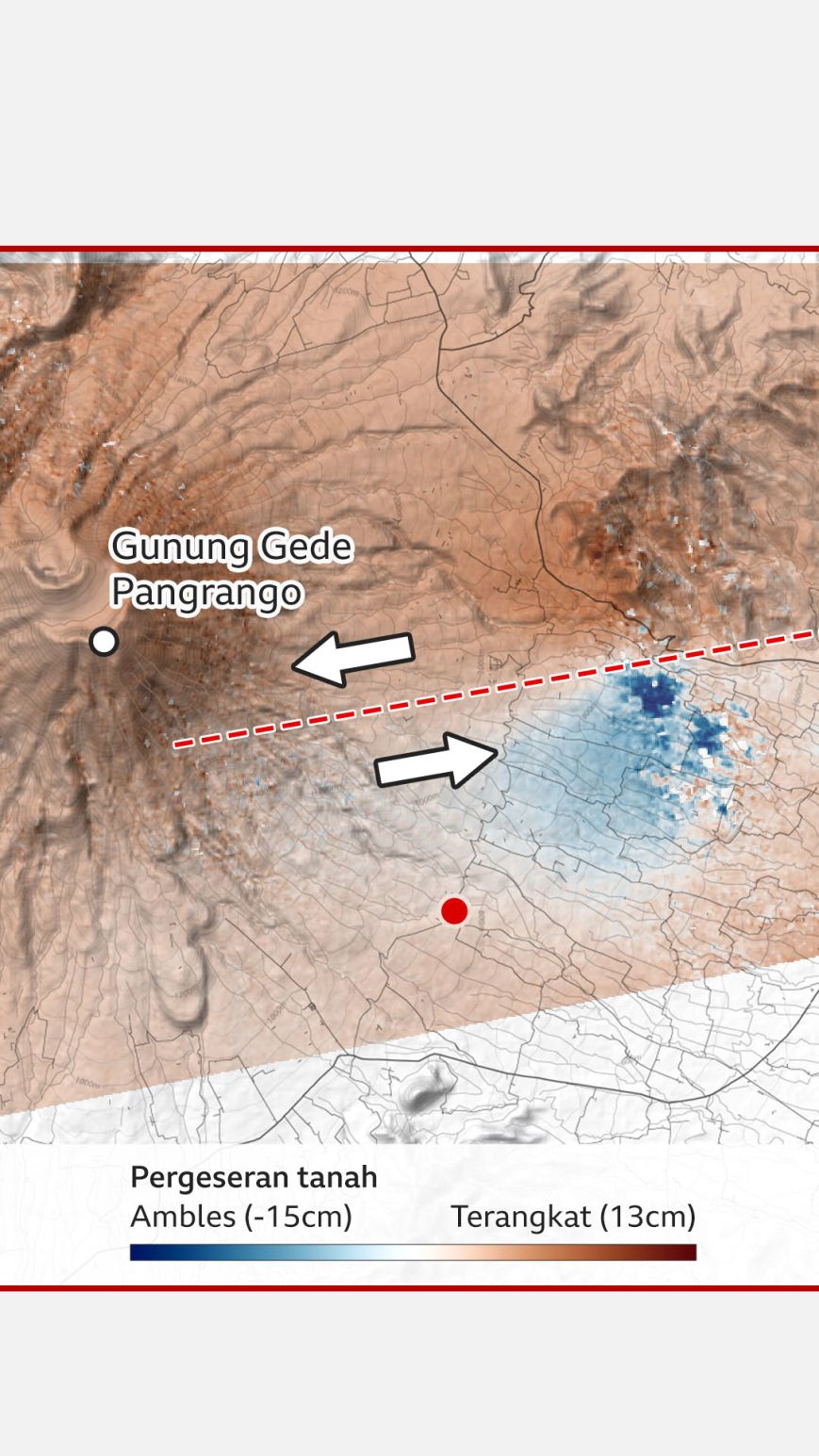 Gempa Cianjur dalam visual: sesar aktif di sekitar permukiman