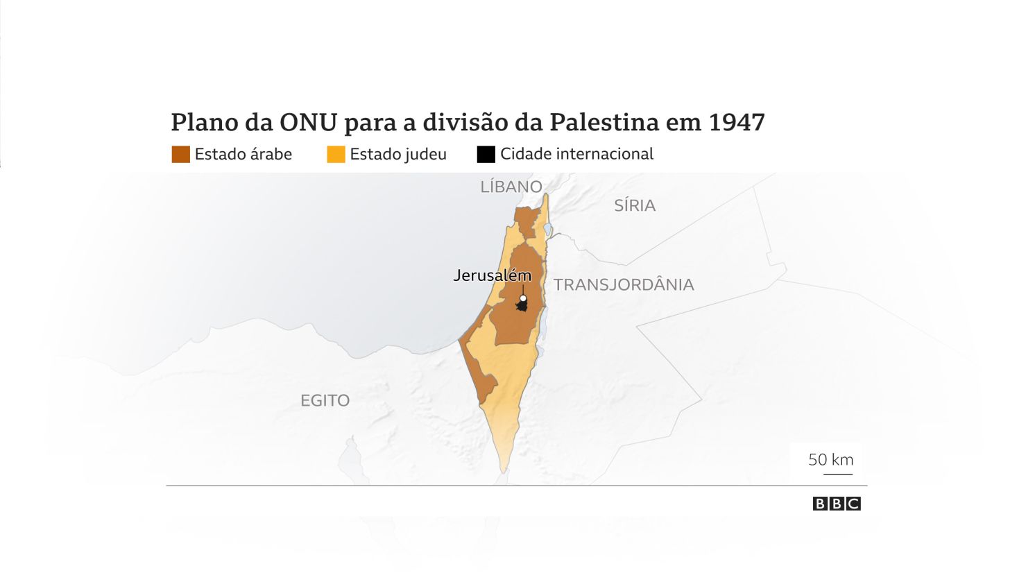 Como fronteiras de Israel mudaram desde sua criação há 75 anos